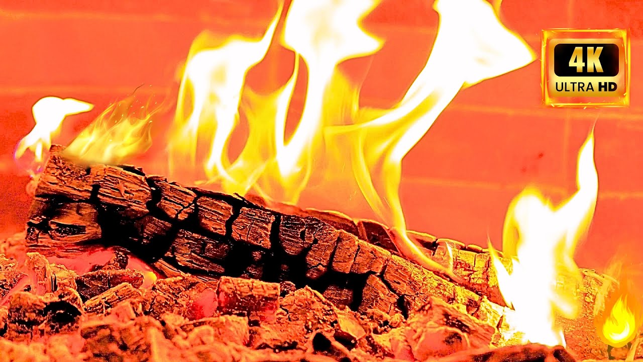 🔥 FIREPLACE 4K (LIVE 24/7). Relaxing Fireplace with Burning Logs and Crackling Fire Sounds #51 ...