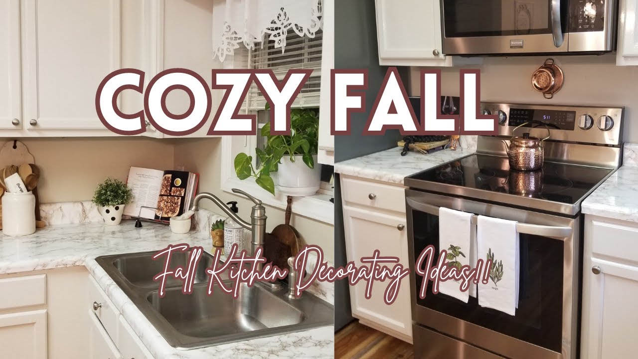 *NEW*COZY SMALL KITCHEN DECORATING IDEAS CLUTTER FREE FALL KITCHEN DECOR/ RECAP OF FALL DECOR ...