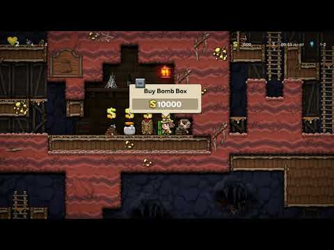 How to rob the Spelunky 2 shopkeeper, with ease! (No resources!)