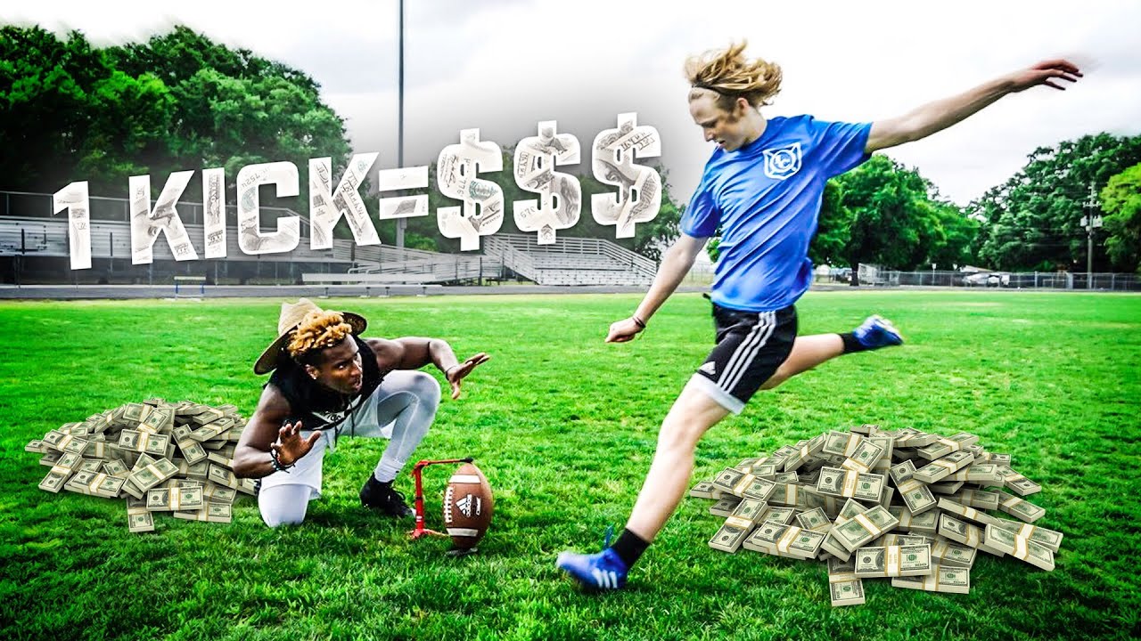 I GAVE THIS KICKER MONEY EVERY TIME HE MADE A FIELD GOAL! (FOOTBALL ...