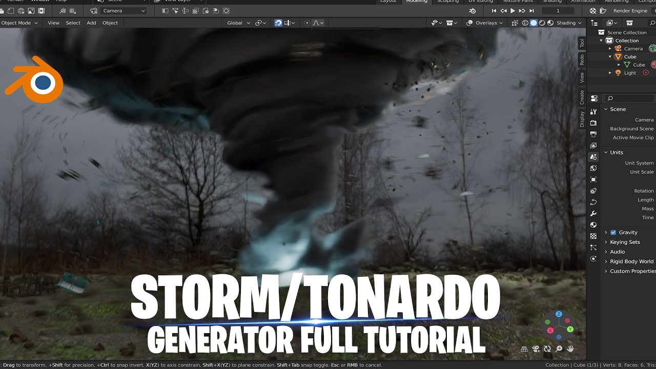 Make a tonardo generator in blender full tutorial - YouTube