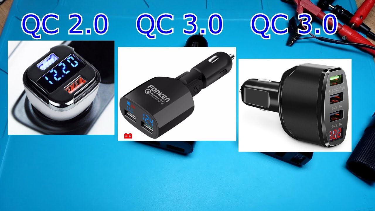 Быстрые зарядки (QC2.0, 3.0) в прикуриватель. Большой тест. - YouTube
