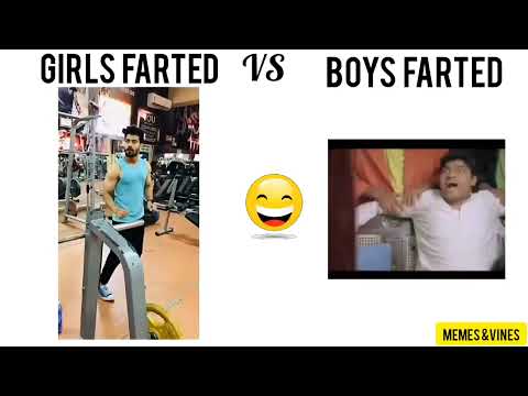 A funny video of how girls and boys fart