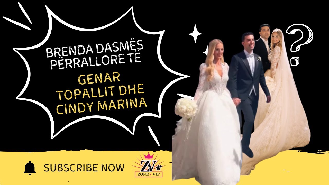 Martohen në dasmë përrallore Genar Topalli dhe Cindy Marina - YouTube