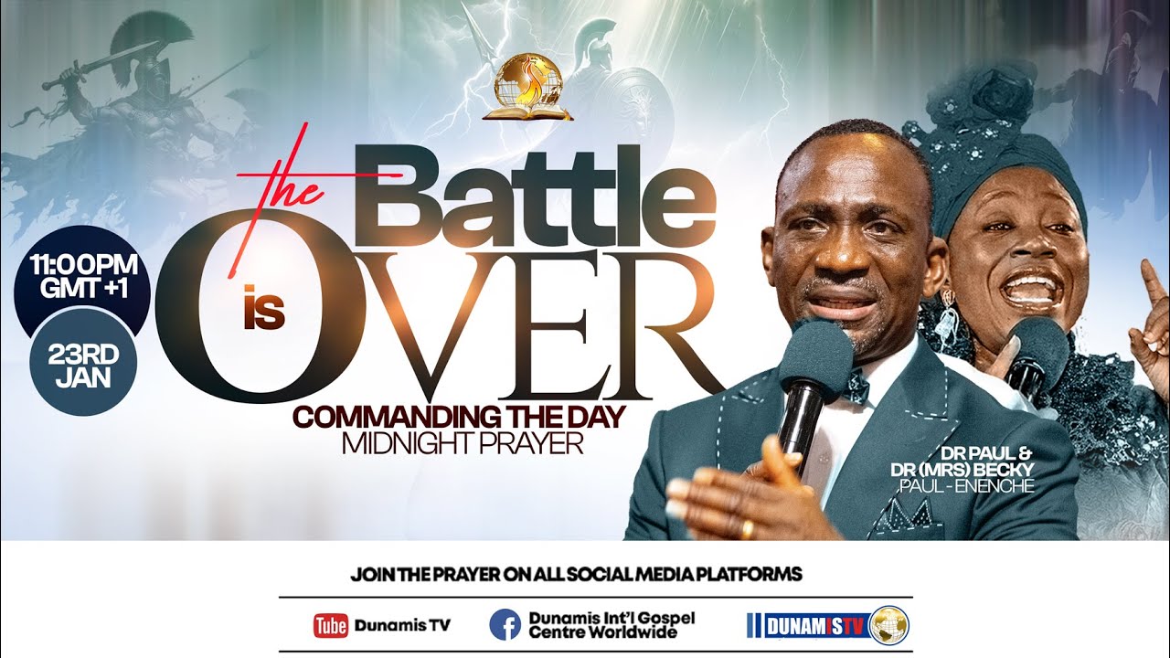 COMMANDING THE DAY MID-NIGHT PRAYER - THE BATTLE IS OVER ||REBROADCAST ...