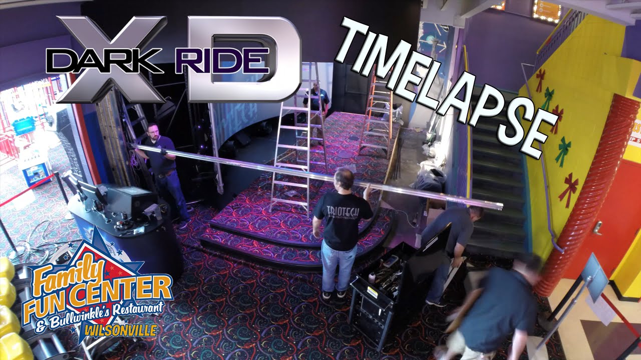 XD Dark Ride Building Time Lapse - Wilsonville Family Fun Center - YouTube