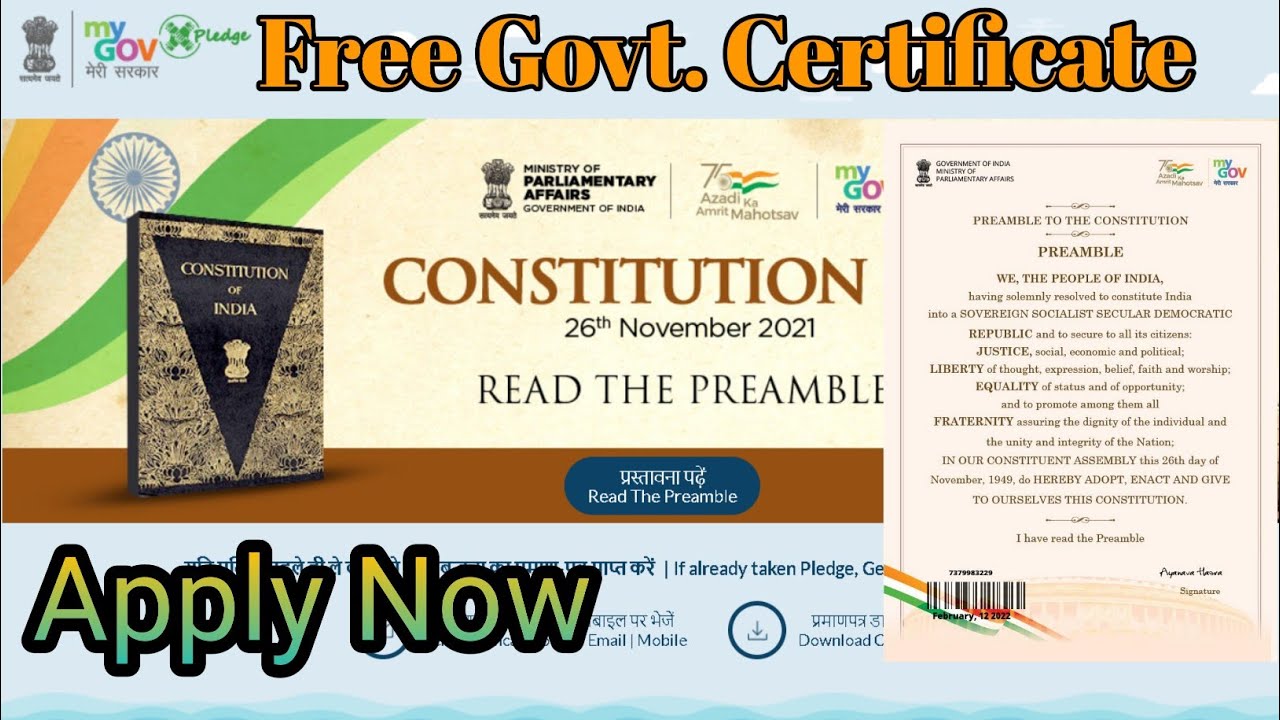 Free Government Certificate | National Level Certificate in 2 minutes ...