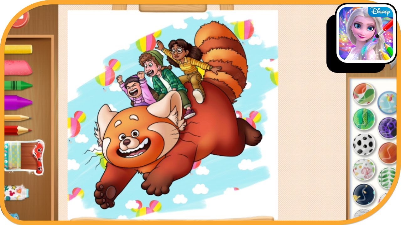 Turning Red | Disney Coloring World - Drawing Games for Kids #13 ...