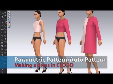 CLO 3D | How to use parametric pattern tool in clo 3d for a dress | auto pattern making tool clo ...