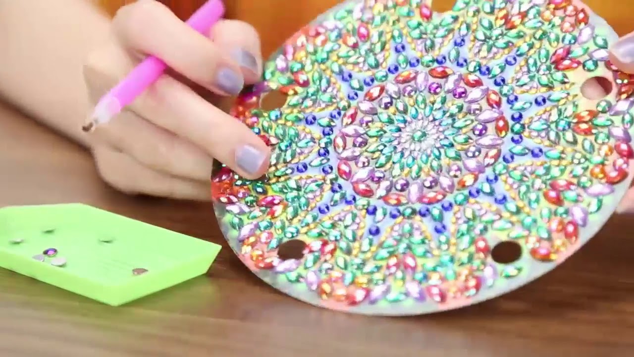 DIY Full Special Drill Mandala Diamond LED Lamp - YouTube