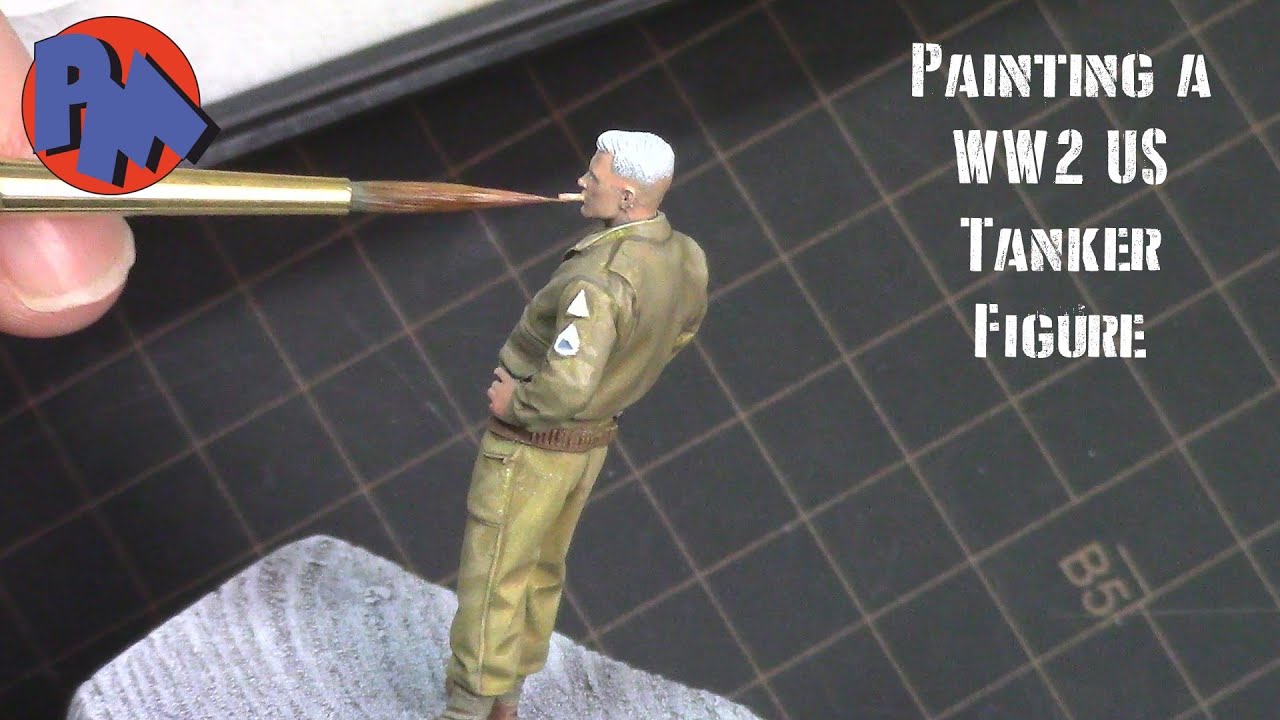 Painting a WW2 US Tanker Figure - YouTube