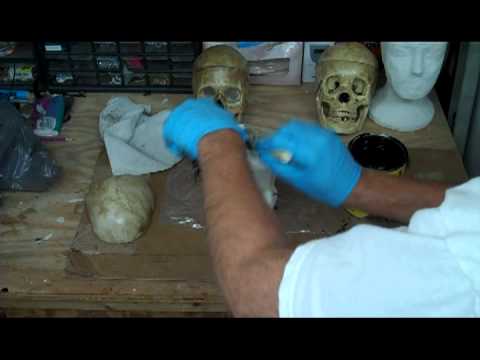 How to stain a skull by the Graveyard Workshop - YouTube