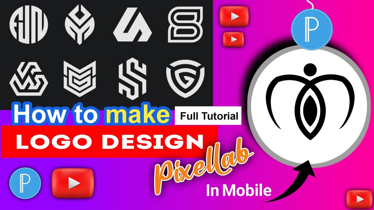 logo design pixellab tutorial || pixellab logo design tutorial on ...