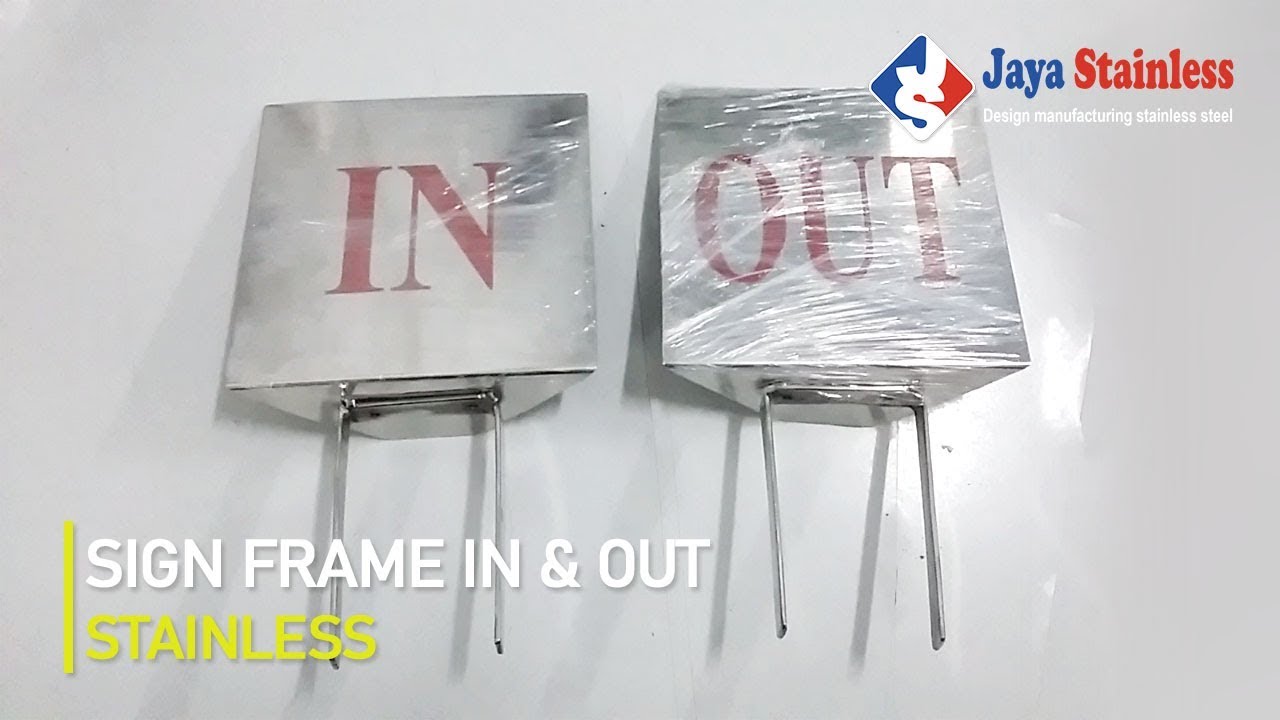 081310045708 - Sign Frame IN OUT - Display tambahan tiang antrian ...