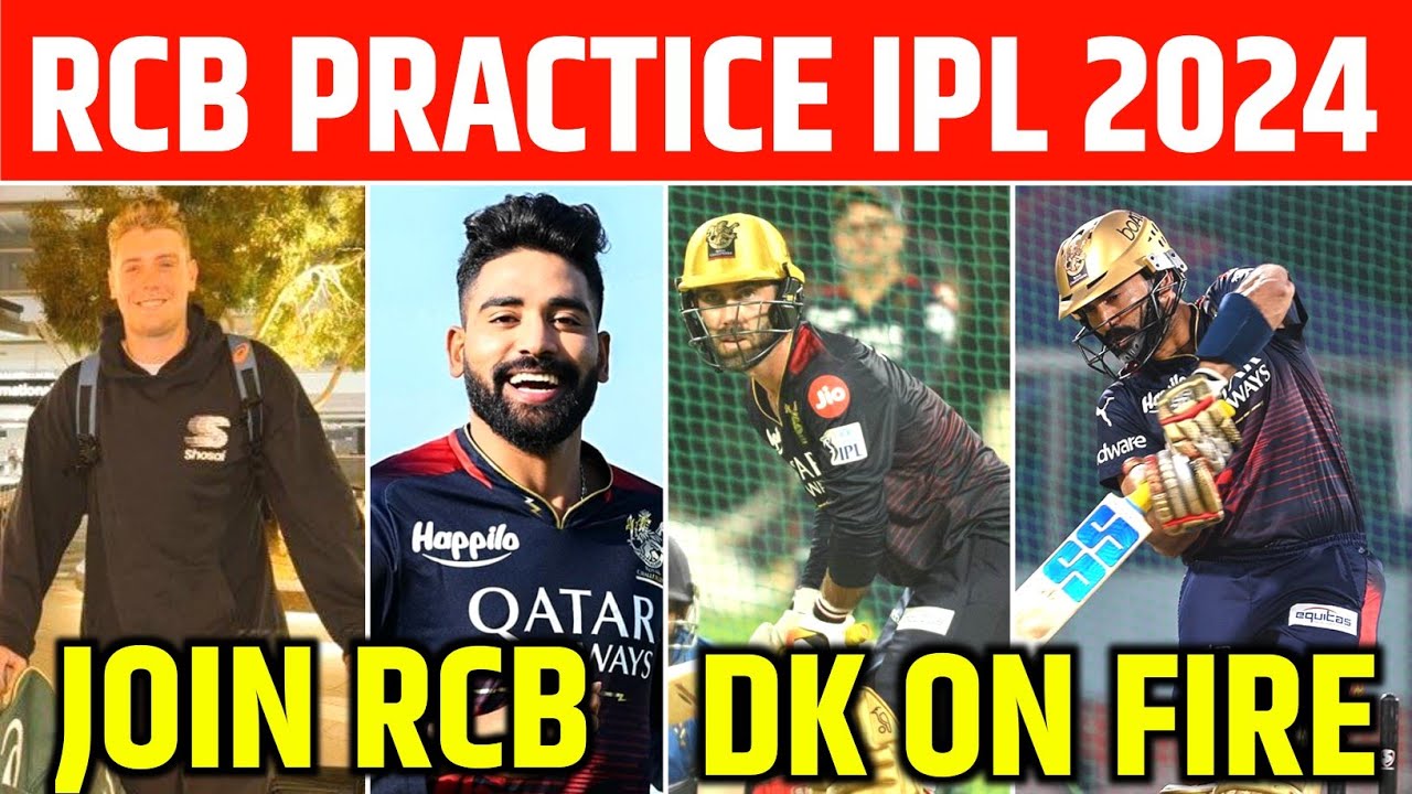 RCB 2024 - RCB PRACTICE, DK ON FIRE, CAMRAN GREEN JOIN RCB, RCB NEWS ...