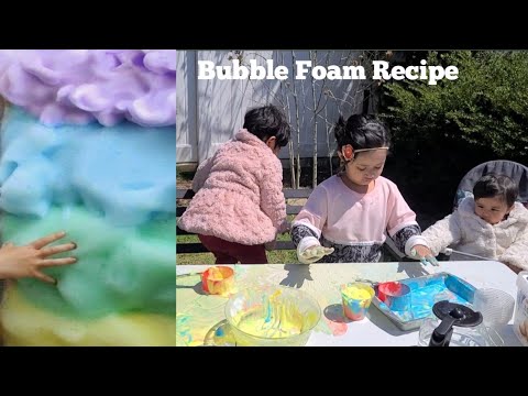 DIY. How to make bubble foam for kids at home. - YouTube