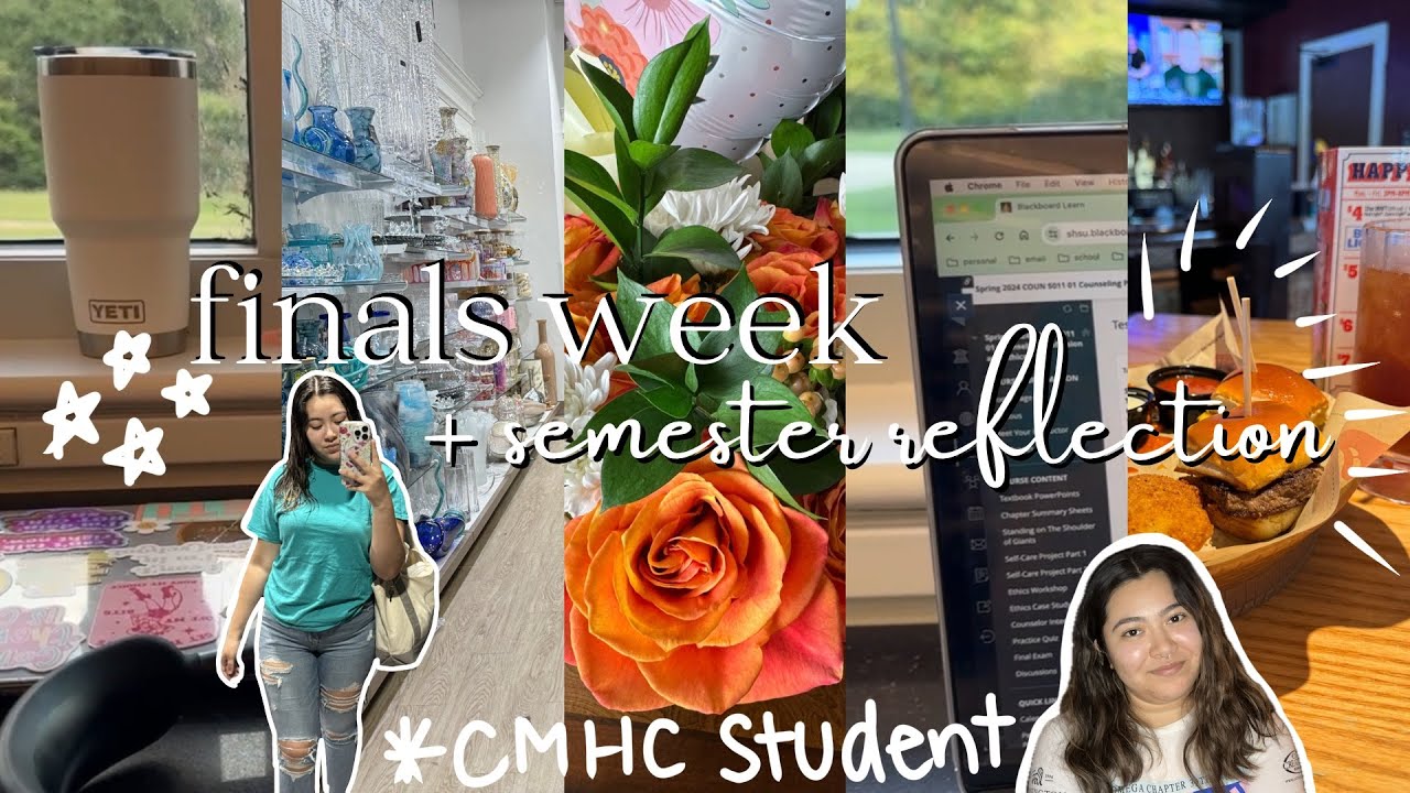 GRAD SCHOOL VLOG: Mini Finals Week Vlog + 1st Semester Reflection (Counseling Grad Student ...