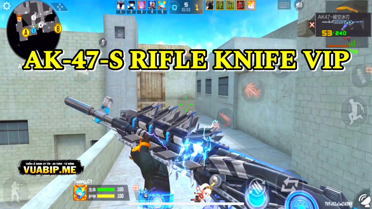 CF Mobile | AK-47-S Rifle Knife (VIP) Biến Hình Cực Ngầu | Tường CT ...