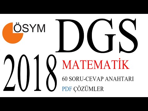DGS 2018 MATEMATİK Soru Cevap Çözüm