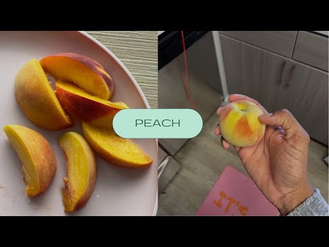 Eating a raw peach for the first time :)