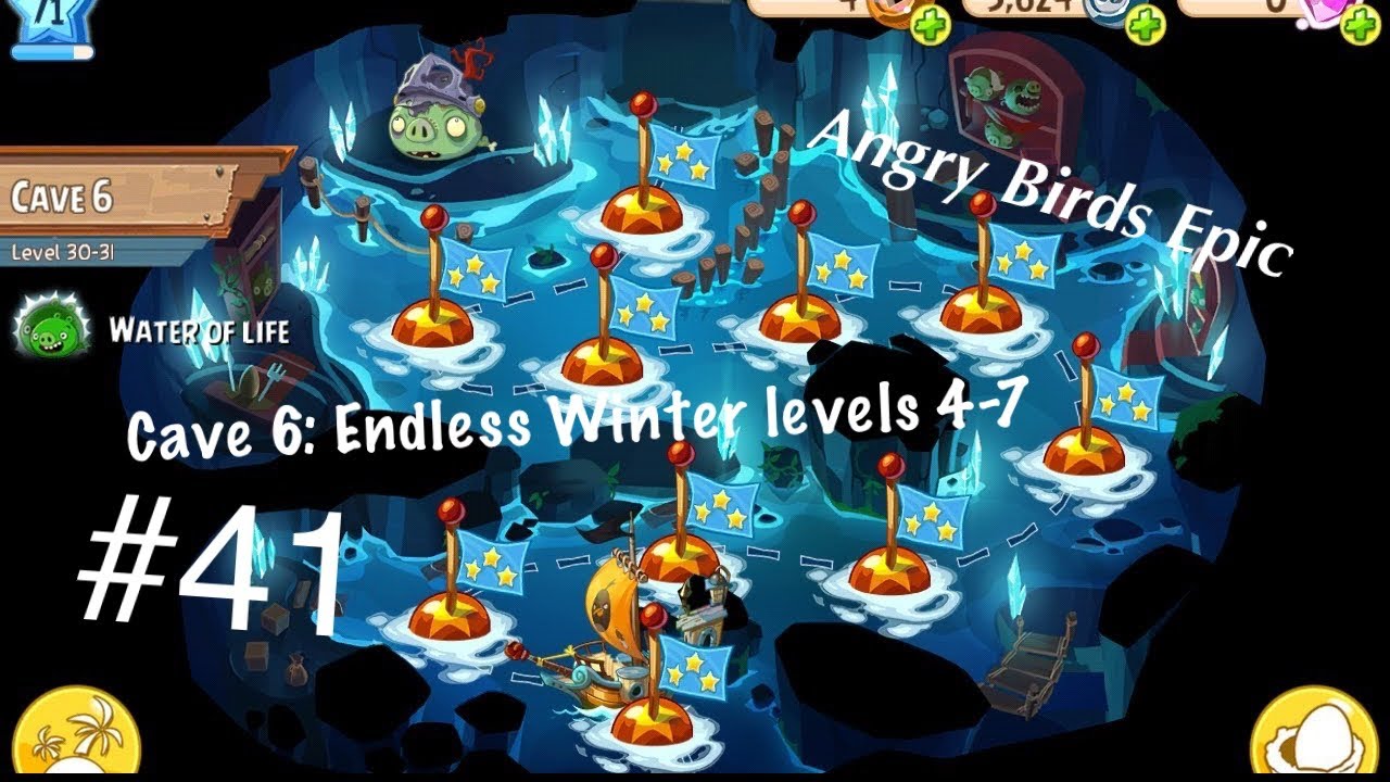 (Angry Birds Epic)(# 41) Gameplay Walkthrough of Chronicle Cave: Cave 6 ...