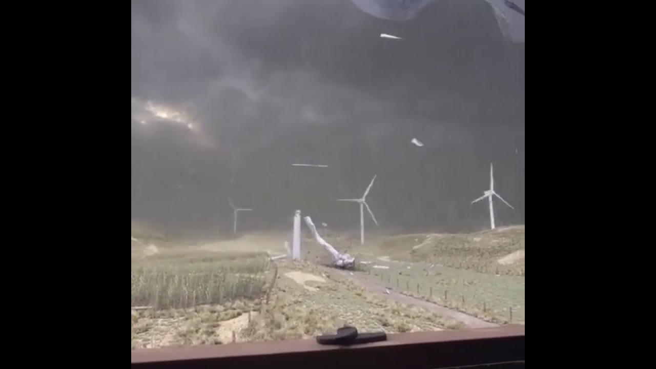 Watch how wind blew up a windmill - YouTube