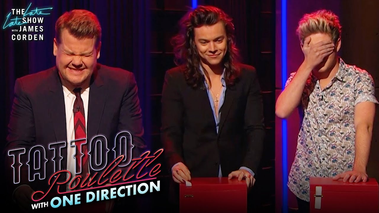 One Direction Play Tattoo Roulette with James Corden | The Late Late ...
