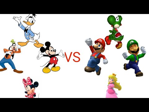 mugen s44 ep7 mickey mouse/goofy/donald duck/minnie mouse vs mario ...