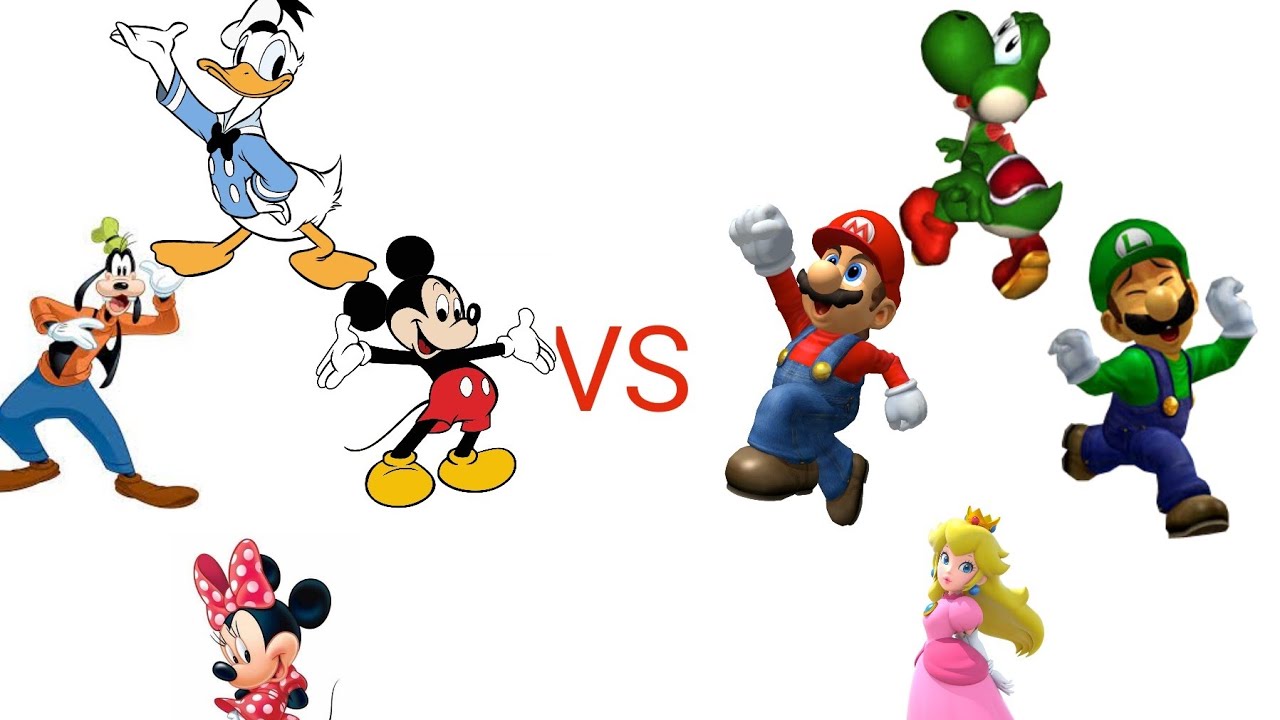 mugen mickey mouse/goofy/donald duck/minnie mouse vs mario/luigi/yoshi ...