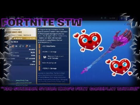FORTNITE STW:"130 SUNBEAM STORM KING'S FURY GAMEPLAY REVIEW!" - YouTube