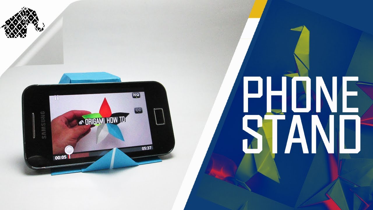 Origami - How To Make An Origami Phone Stand/Holder 2.0 - YouTube