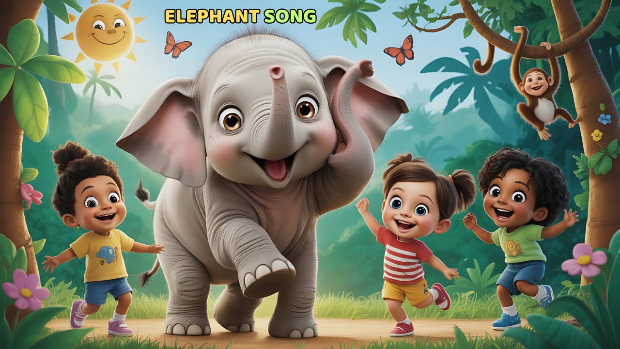 "Elephant Song Adventure | Engaging Nursery Rhyme for Kids in the USA ...