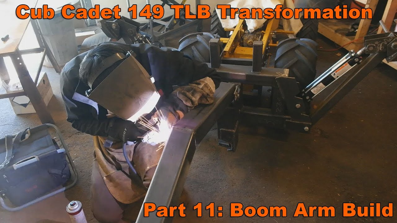 Cub Cadet 149 TLB Transoformation Part 11: Boom Arm Build - YouTube