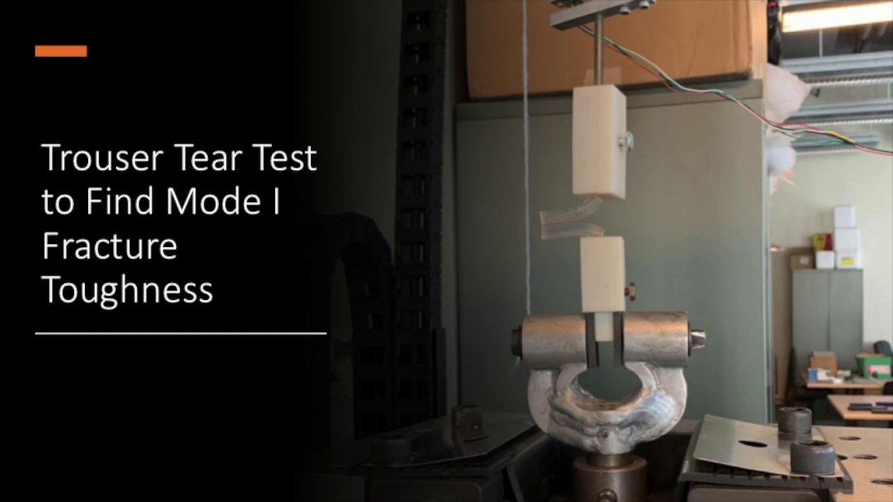 Trouser Tear Test to Find Mode I Fracture Toughness - YouTube