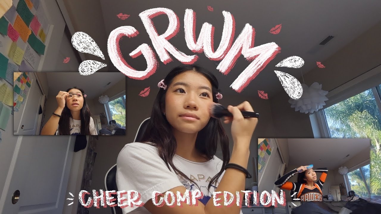 GRWM: CHEER COMP!! | jennifer tran - YouTube