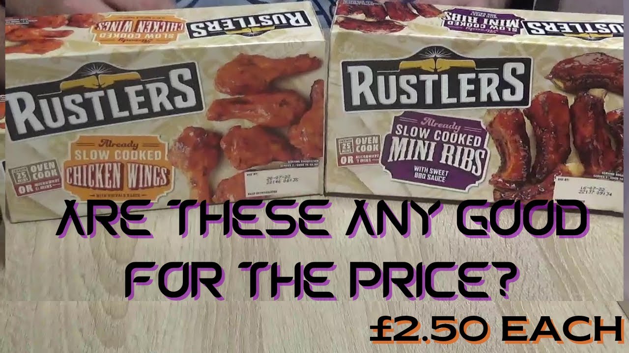 Rustlers Buffalo Chicken Wings and BBQ Mini Ribs. First Time Eating ...