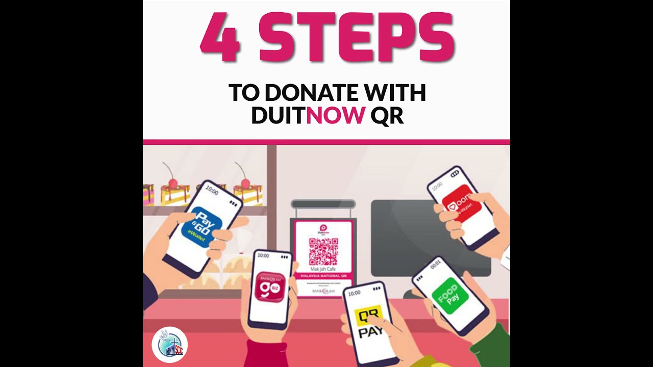 Donating using DuitNow QR - YouTube