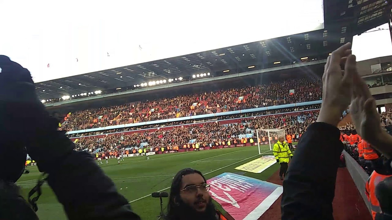 Villa fans singing in the Holt end - YouTube