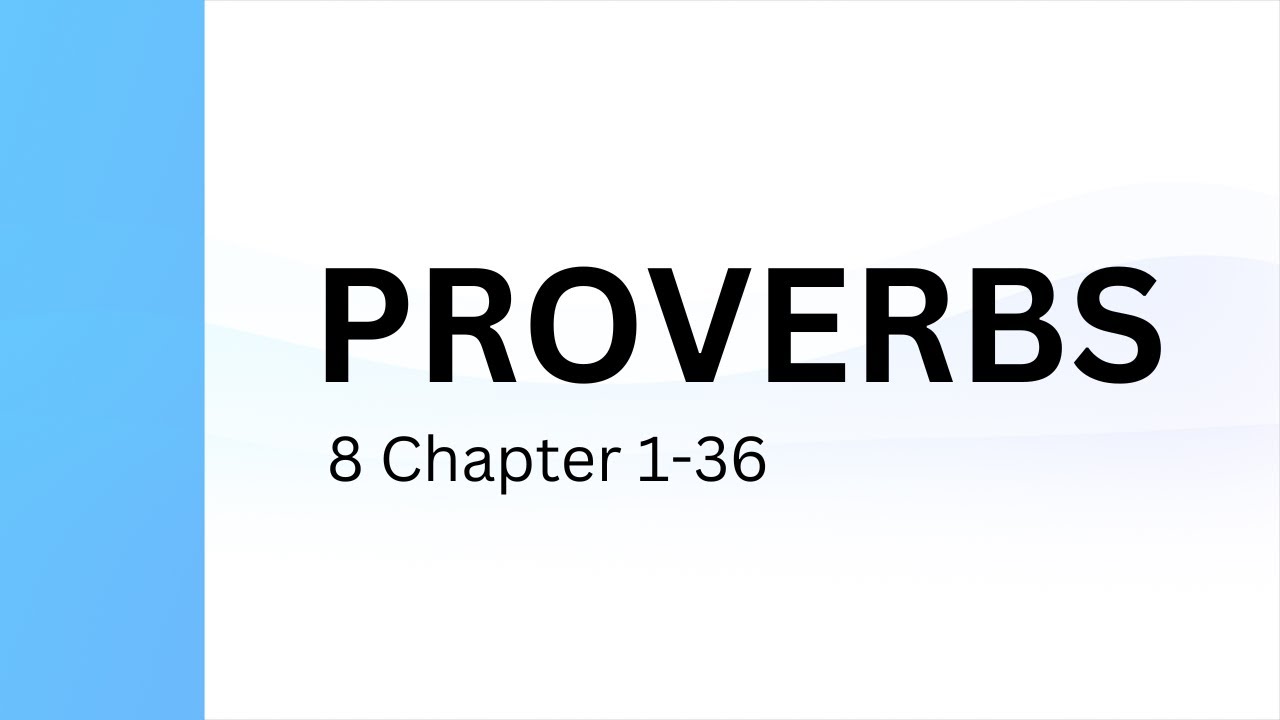Proverbs Chapter 8 | Holy Bible - Indian Sign Language Version (ISLV) - YouTube