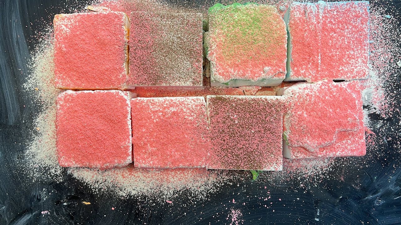 Multicolored corn starch party gymchalk crush - YouTube