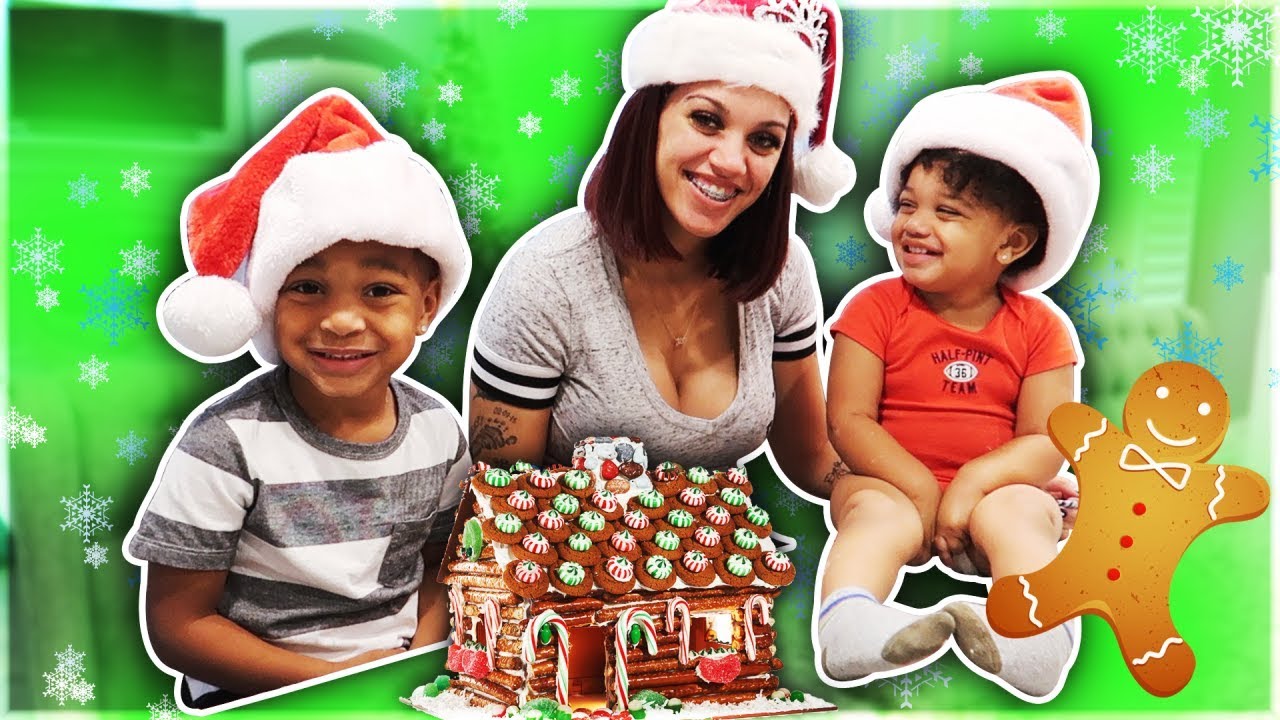 GINGERBREAD HOUSE CHALLENGE WITH DJ & KYRIE | VLOGMAS DAY 2 - YouTube