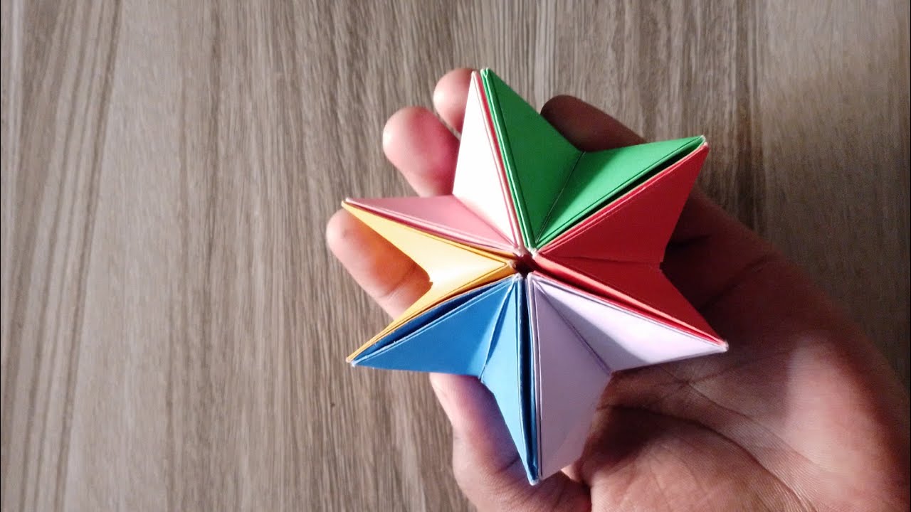 how to make stars and rotate stars diy paper craft - YouTube