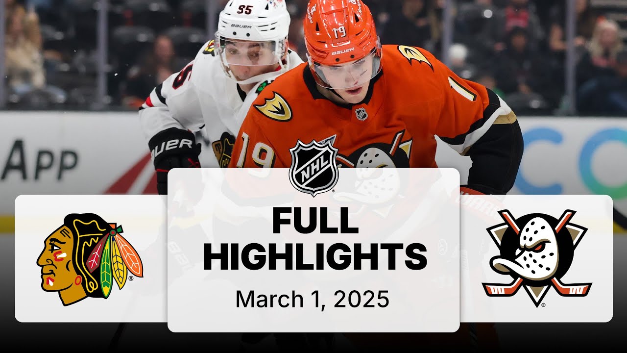 NHL Highlights | Blackhawks vs. Ducks | March 01, 2025 - YouTube