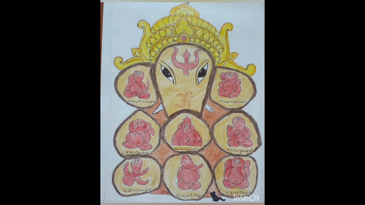 Ashta Vinayak drawing #ashtavinayak #ganesh #shorts - YouTube