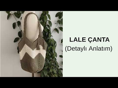 LALE ÇANTA YAPIMI / CROCHET BAG / Tığ işi Çanta / Pamuk Makrome / Örgü Çanta