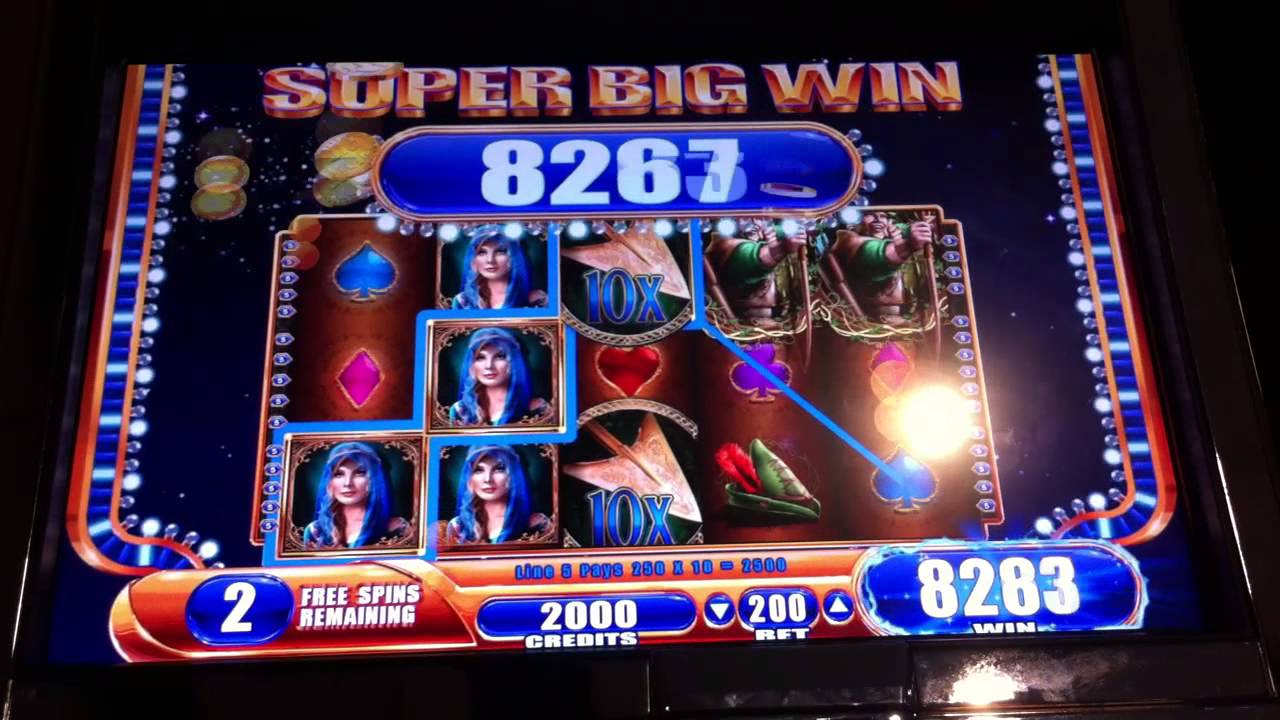 Super Big Win Robin Hood and the Golden Arrow slot machine bonus round ...