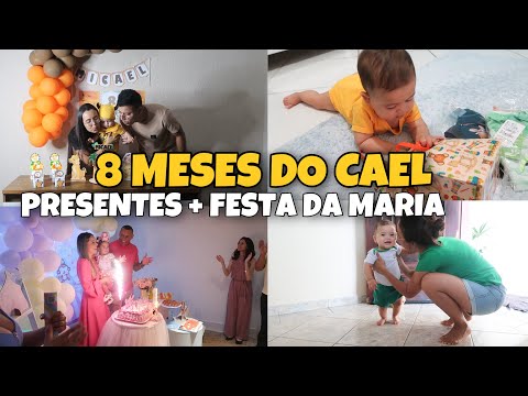 8 MESES DO MICAEL, MOSTRANDO OS PRESENTES e ANIVERSÁRIO DA MARIA CLARA | Vlog
