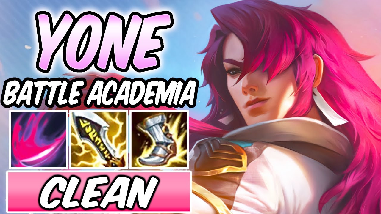 YONE BATTLE ACADEMIA MID GAMEPLAY | Best Build & Runes | League of ...