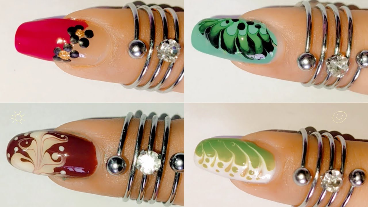 Easy Nail Art Design Using Safety Pin || Nail Art With In 2Min|| #video ...