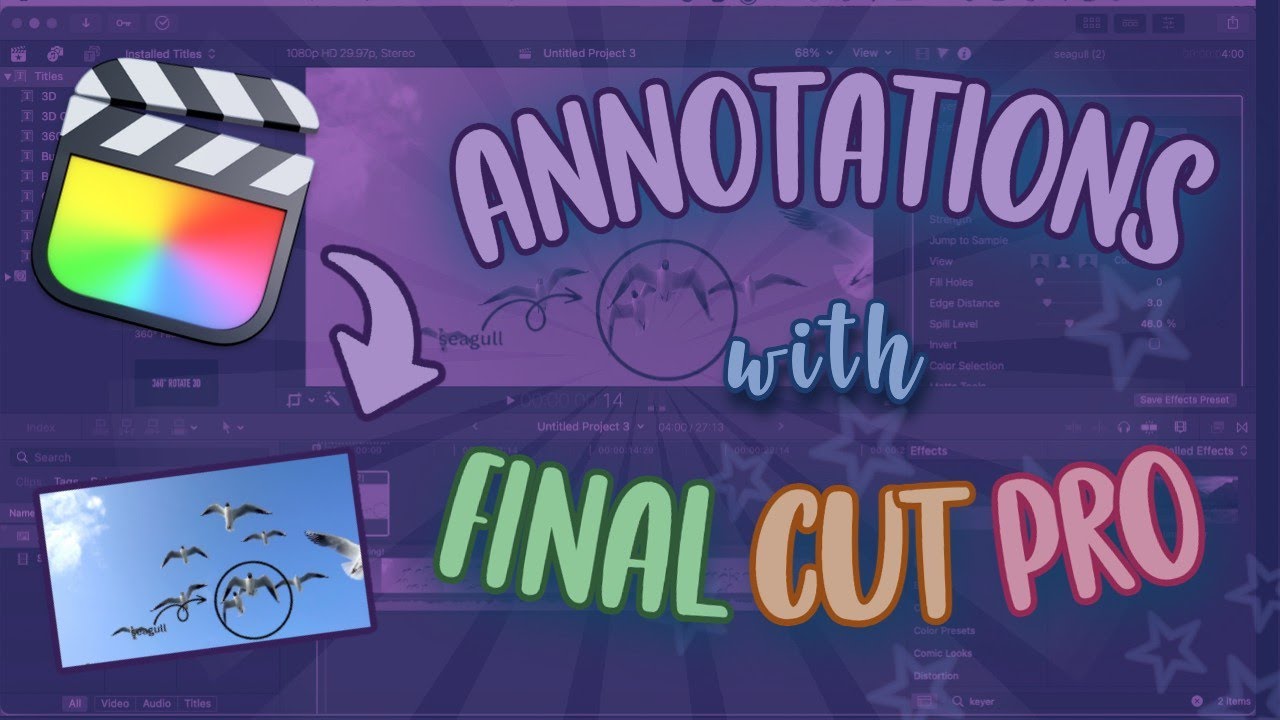 Video Annotations Using Final Cut Pro | Deeki Edits - YouTube